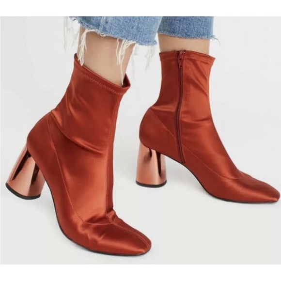 Free People | Shoes | New Free People Modelo Rust Shiny Mod Ankle Boots ...
